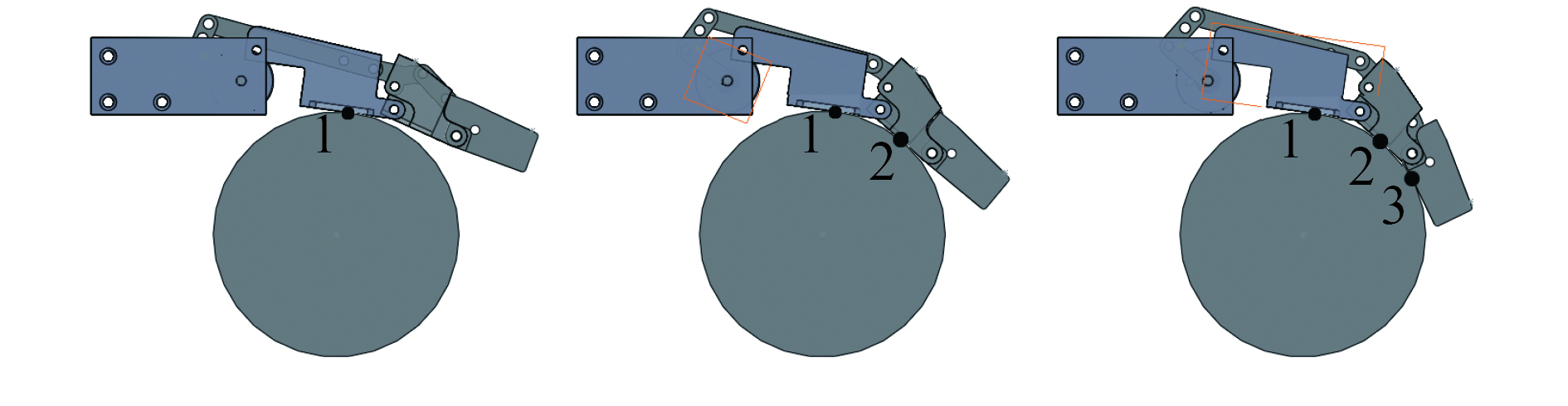 A 3D-printed Robot Hand with Three Linkage-driven Underactuated Fingers
